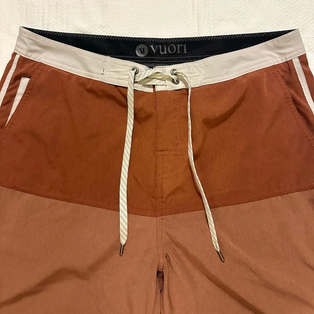 Vuori | Swim | Vuori Mens Cruise Boardshort Orange Colorblock Sz 34 ...